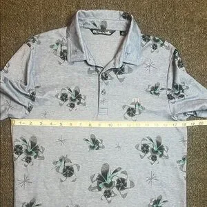 Travis Mathew | Shirts | Travis Mathew Denim Blue Golf Polo With Floral ...